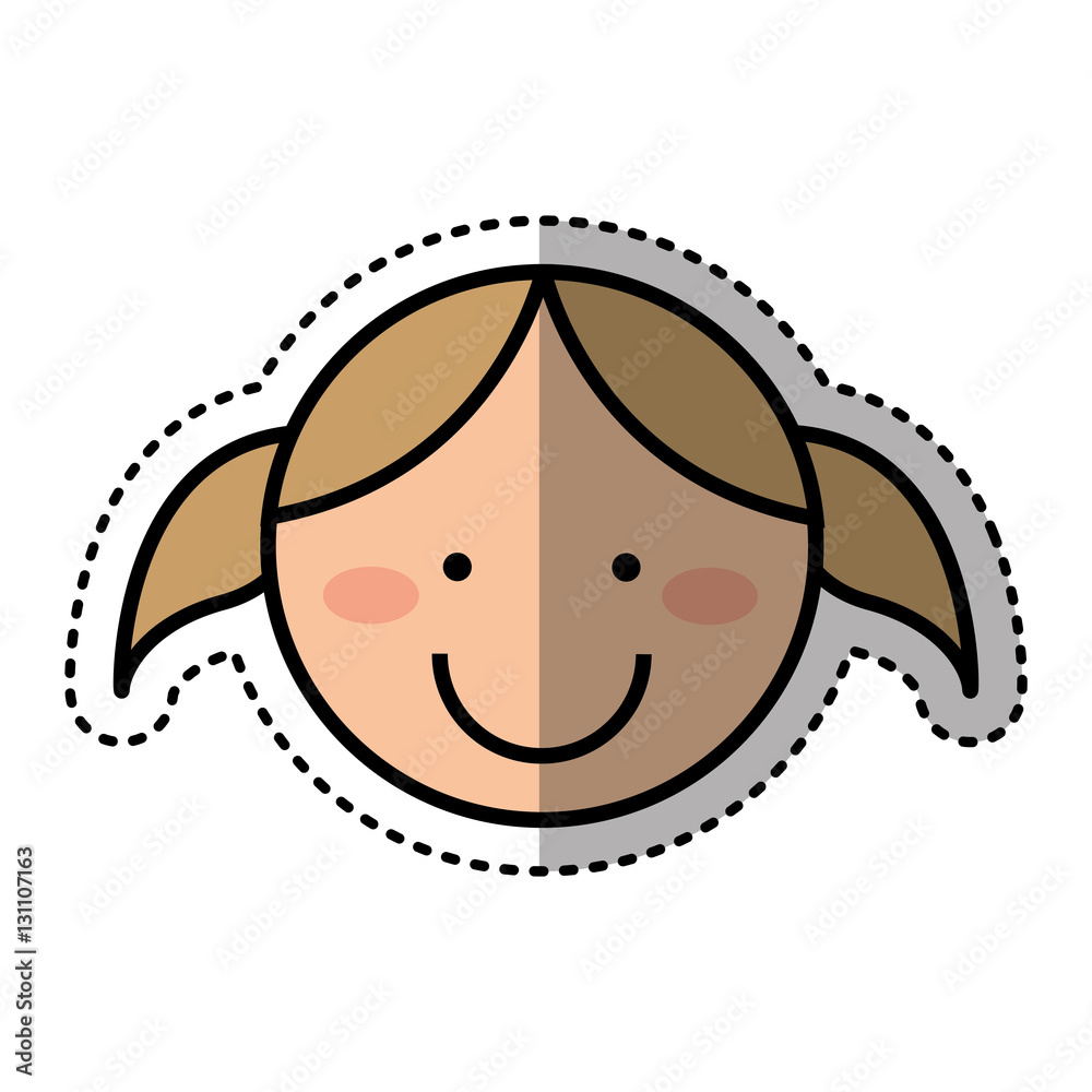 cute girl character icon vector illustration design Stock Vector ...
