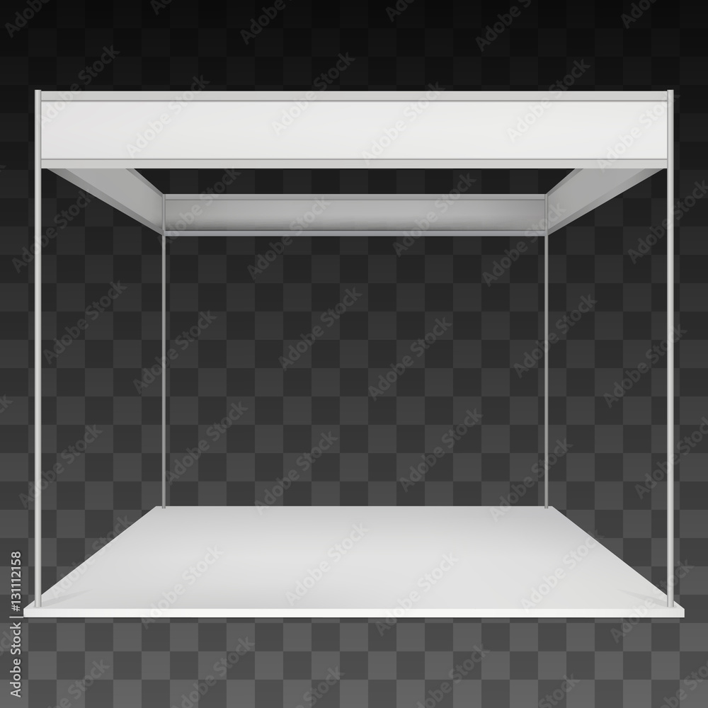 Trade Show Booth White and Blank. Blank Indoor Exhibition with Work ...