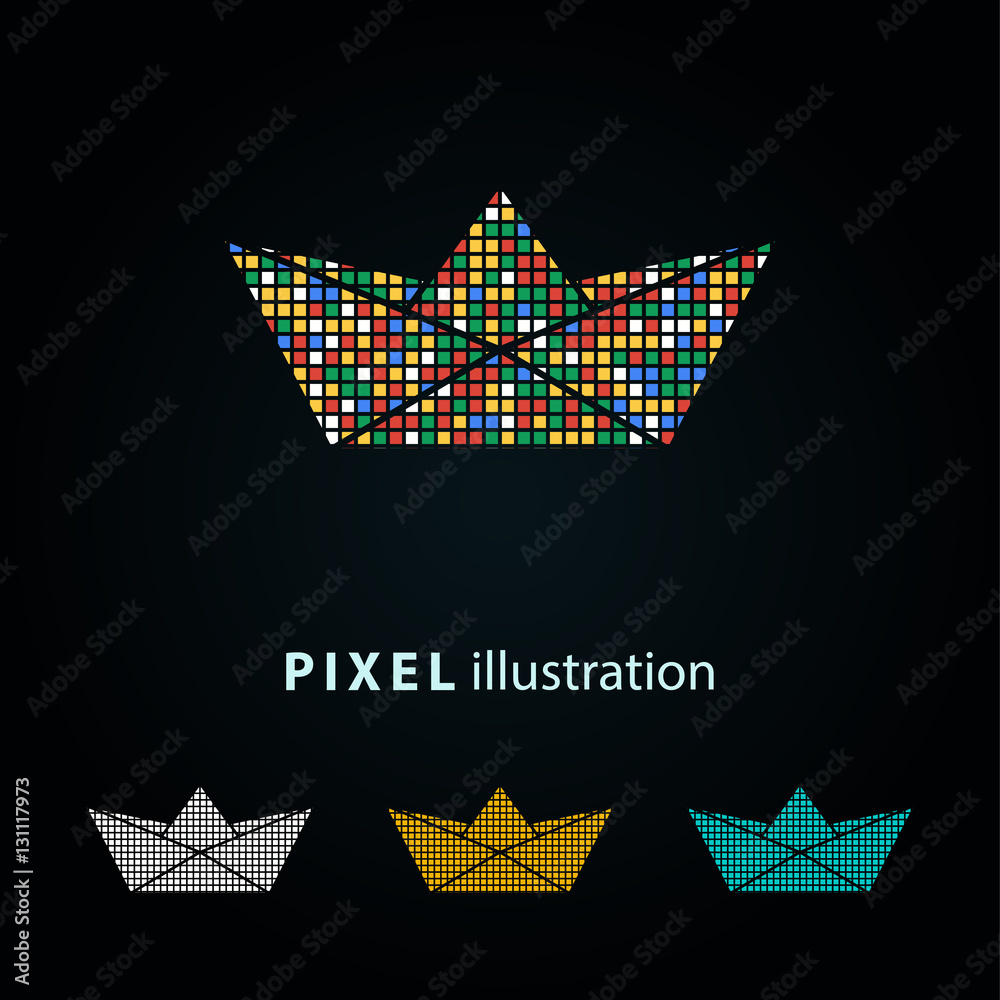 Paper - pixel illustration. Stock Vector | Adobe Stock