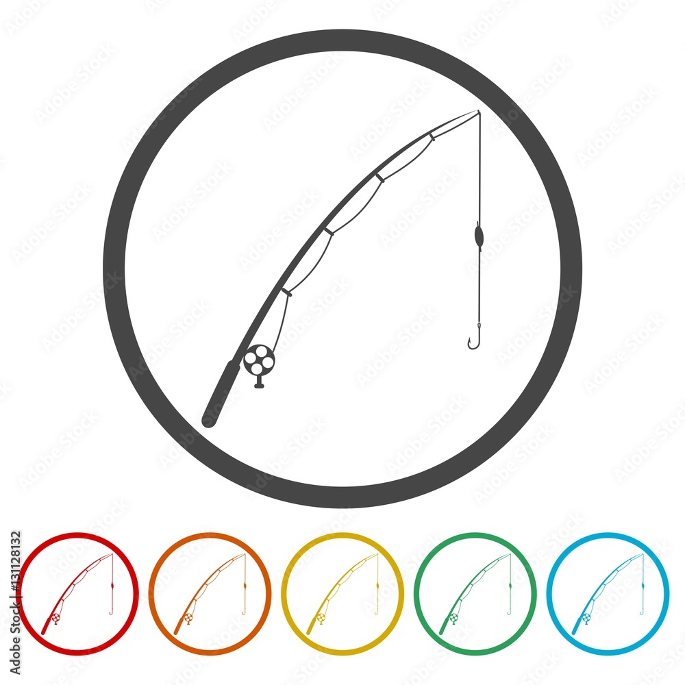 Fishing rod - vector Illustration Stock Vector | Adobe Stock