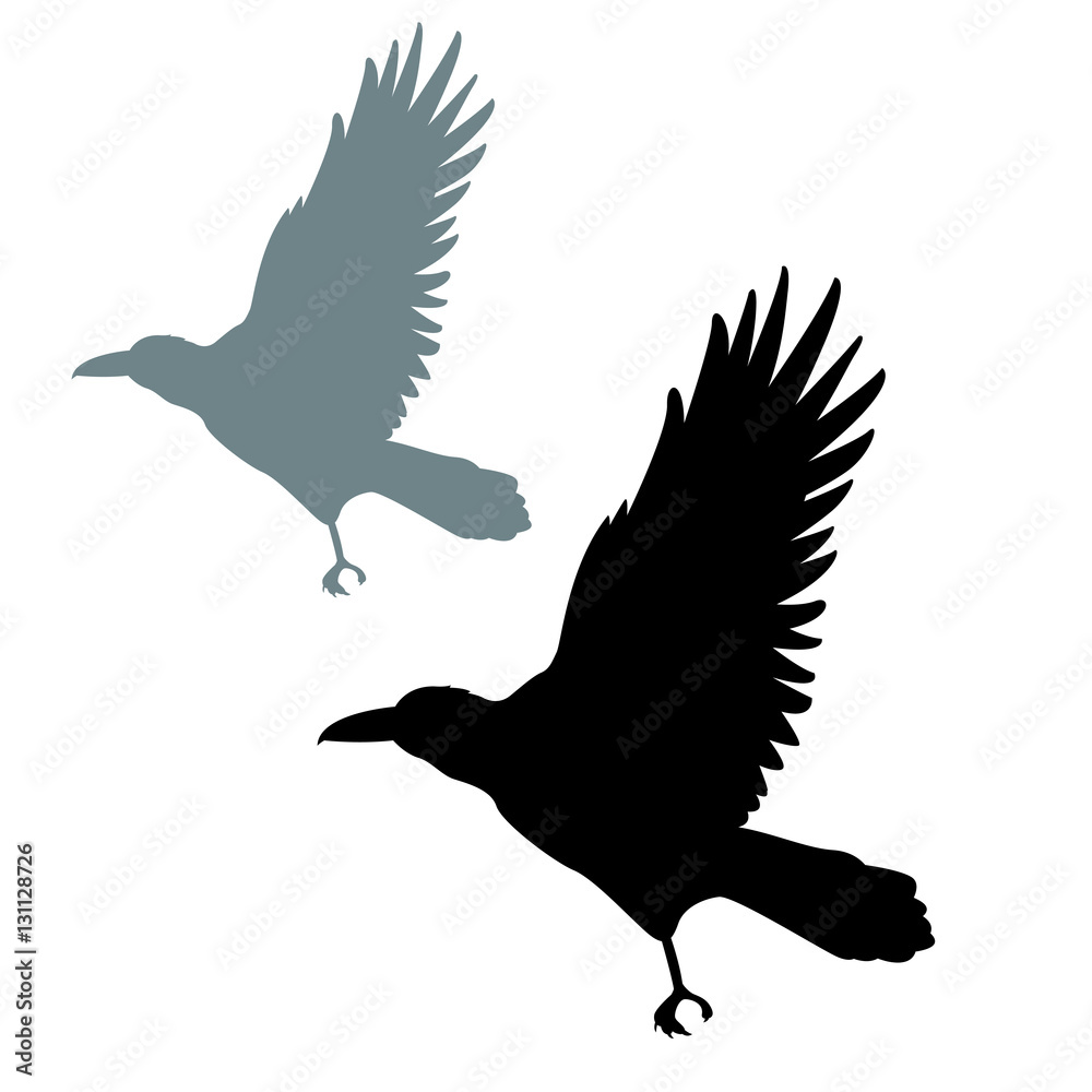 Raven Silhouette Templates