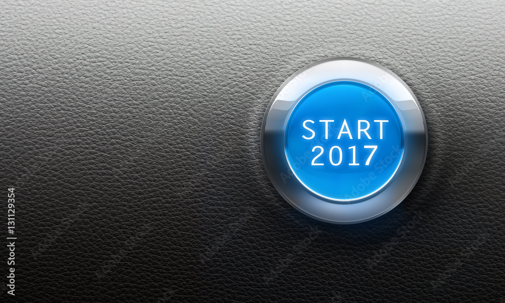 Blauer Startknopf 2017 Stock-Foto | Adobe Stock