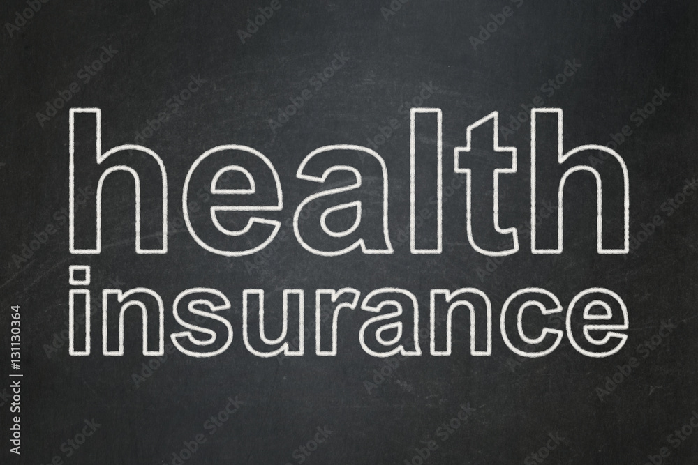 Insurance concept: Health Insurance on chalkboard background Stock ...
