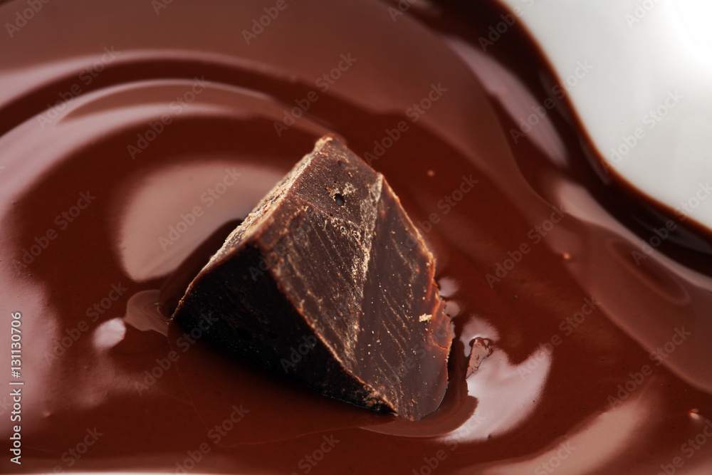 Melting chocolate / melted chocolate/ chocolate swirl/ stack/ chips and ...