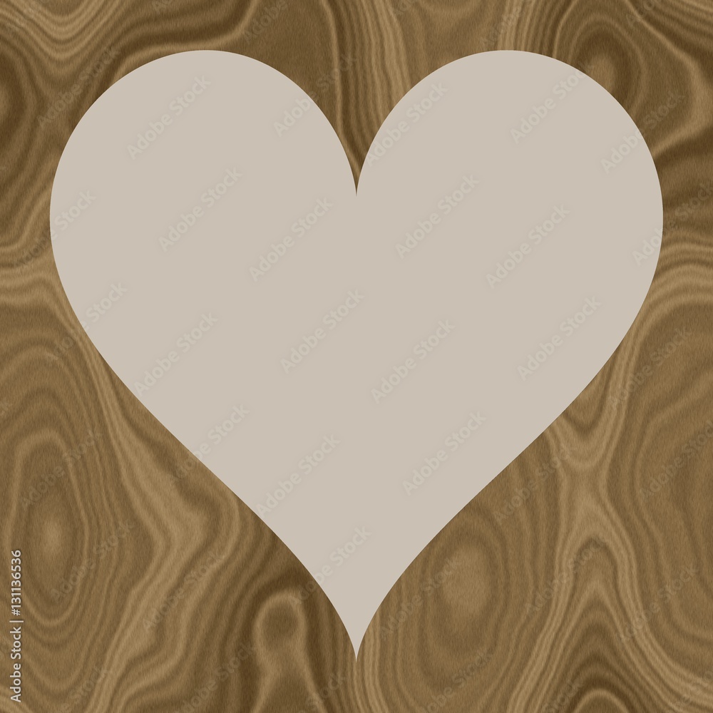 Big heart shape with wooden roughness frame background Stock ...