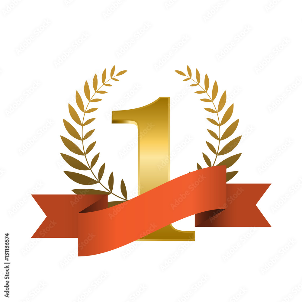 Red ribbon award Stock Vector | Adobe Stock