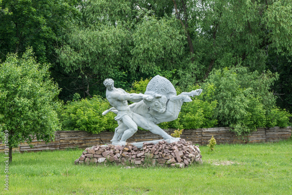Statue Bull and Fighter Chernobyl town, Chernobyl Exclusion Zone ...