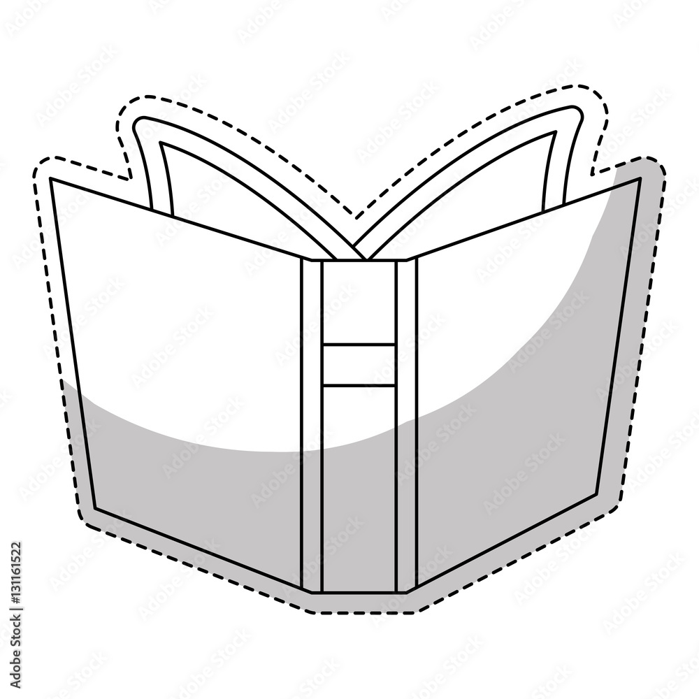 book line design sticker image vector illustration design Stock Vector ...