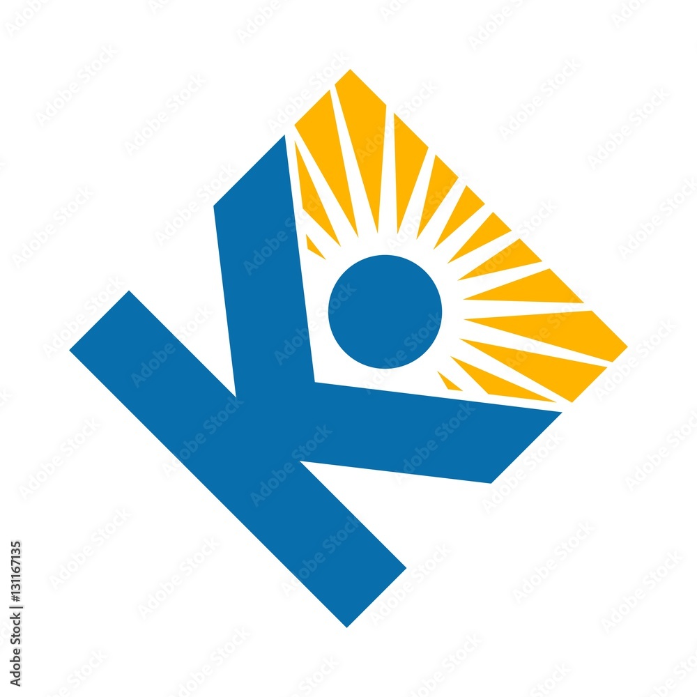 letter K with human symbol. logo vector. Stock Vector | Adobe Stock