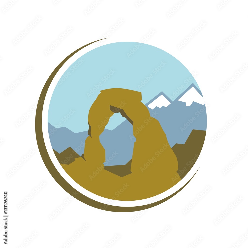 utah national park logo template. logo vector. Stock Vector | Adobe Stock
