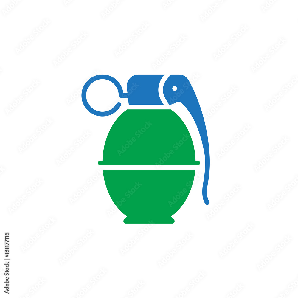 Hand grenade icon vector, filled flat sign, solid colorful pictogram ...