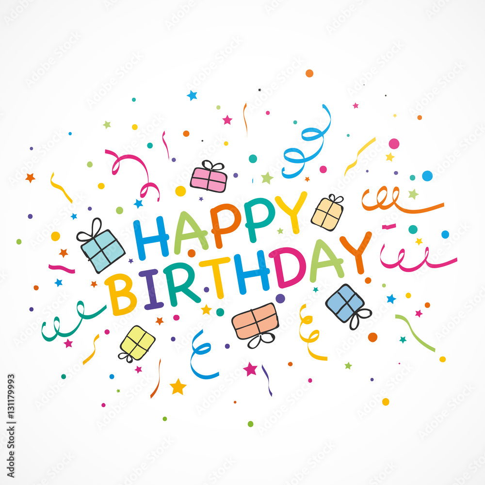 happy birthday Stock-Vektorgrafik | Adobe Stock