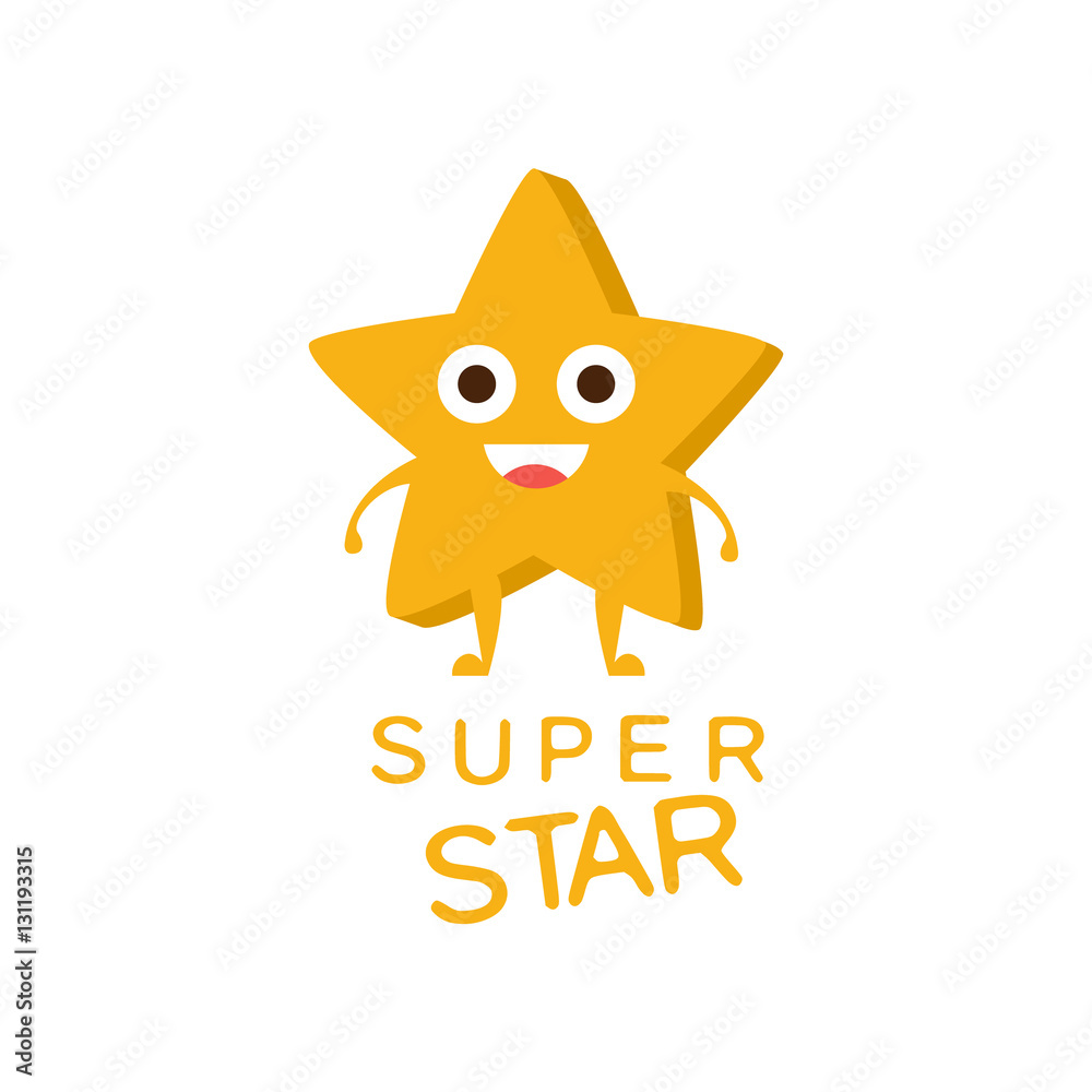 Super Star Word And Corresponding Illustration, Cartoon Character Emoji ...