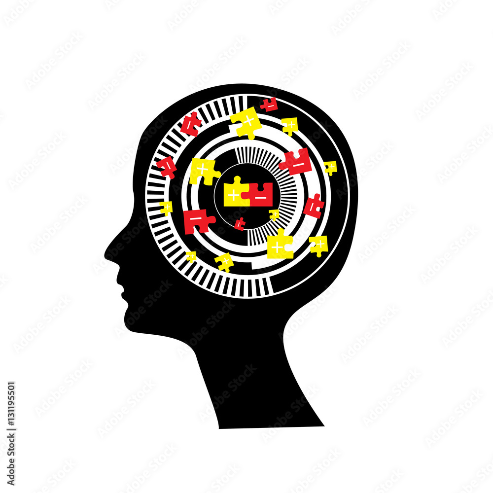 Thinking symbol, vector clip art Stock Illustration | Adobe Stock