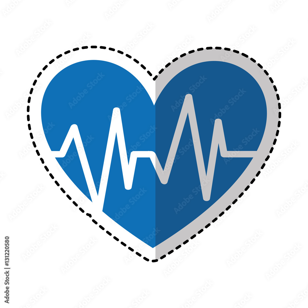 heart with pulse symbol vector illustration design Stock Vector | Adobe ...