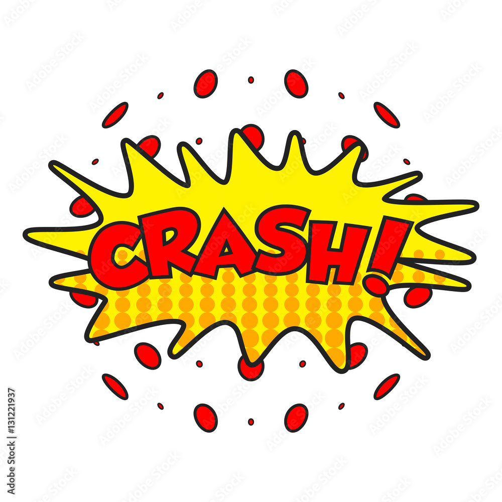 Vettoriale Stock Crash comic sound effects. Sound bubble speech with ...