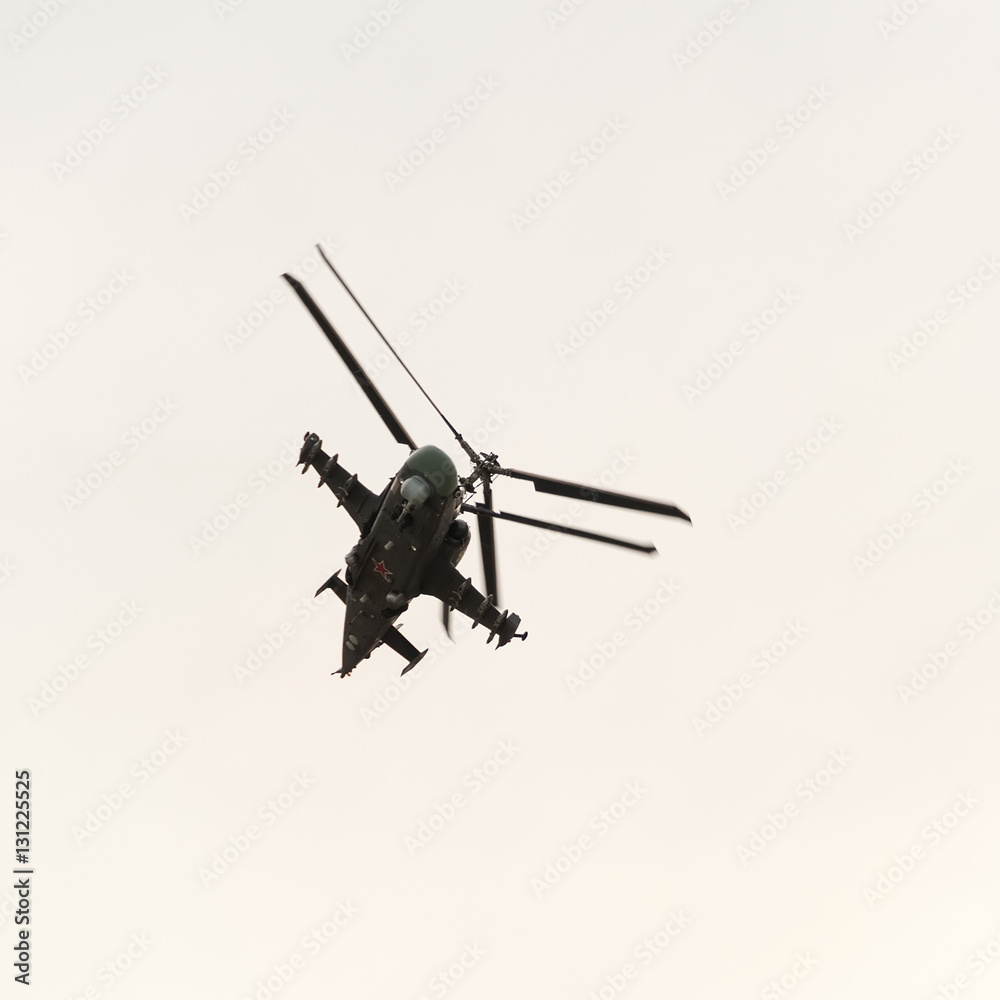 Kamov Ka-52 Alligator (Hokum B) single-seat Russian attack helicopter ...
