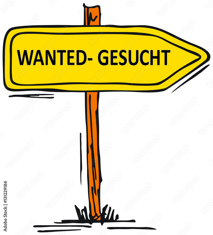 wanted - gesucht Stock-Illustration | Adobe Stock
