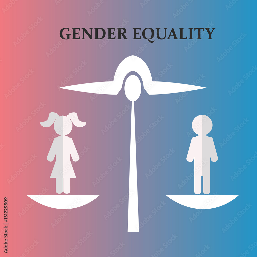 Pictogram of gender equality flat design color Stock Vector | Adobe Stock