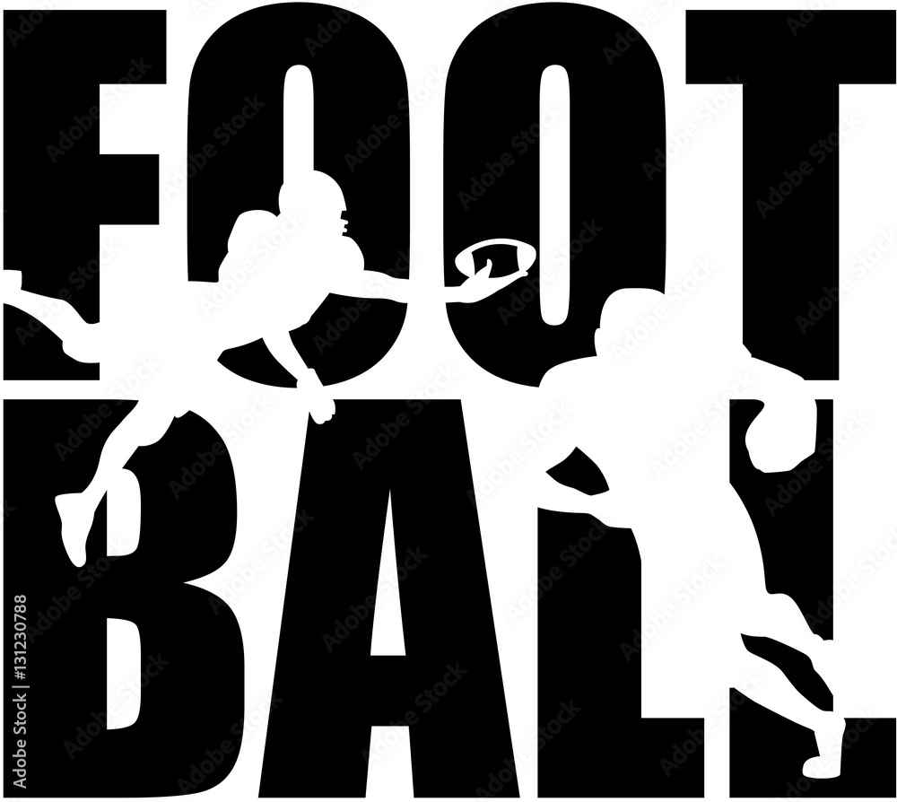 Football word with player cutouts Stock Vector | Adobe Stock