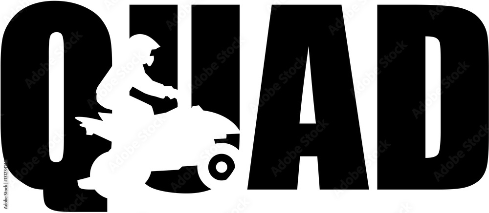 Quad word with cutout Stock-Vektorgrafik | Adobe Stock