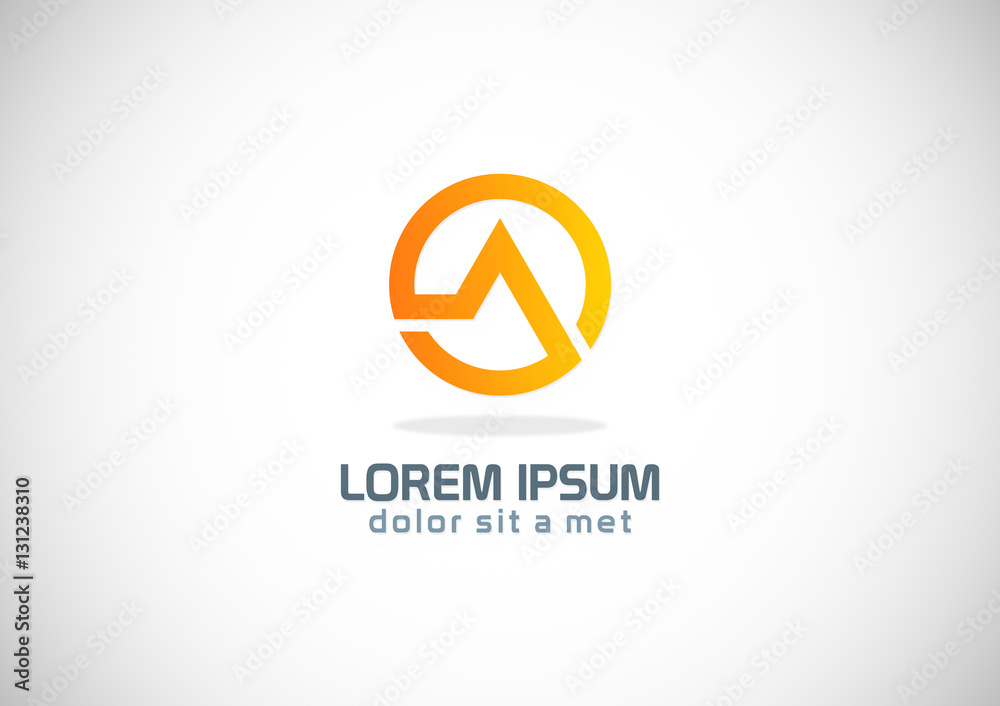 round shape triangle logo Stock Vector | Adobe Stock