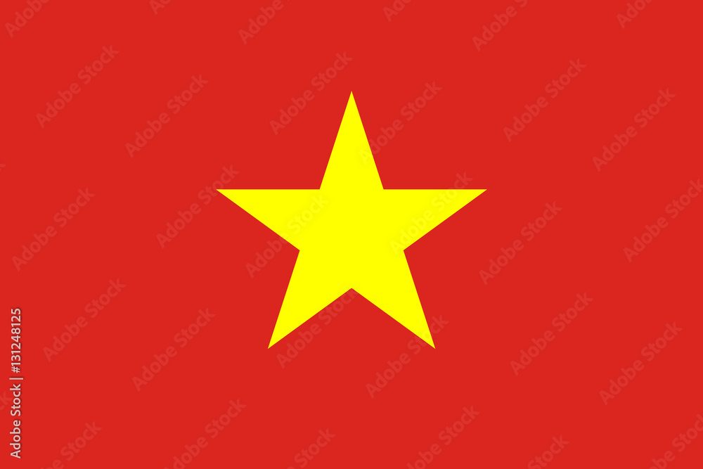 Vietnam flag standard official proportions Stock Vector | Adobe Stock