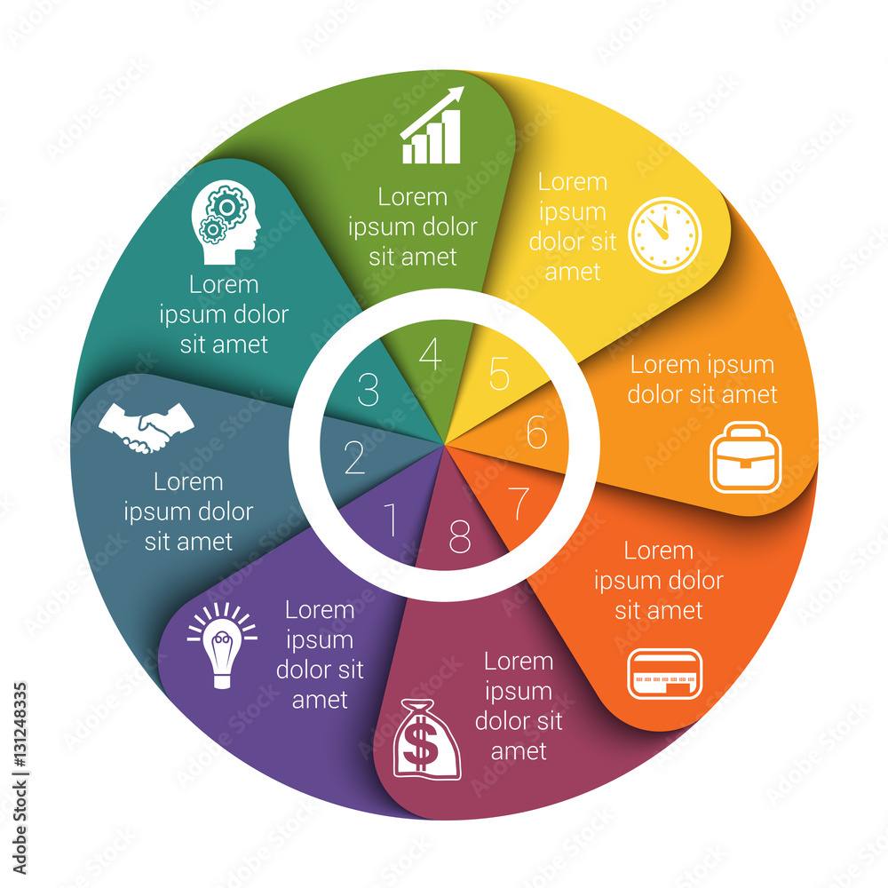 Eighths Pie Chart 8 8