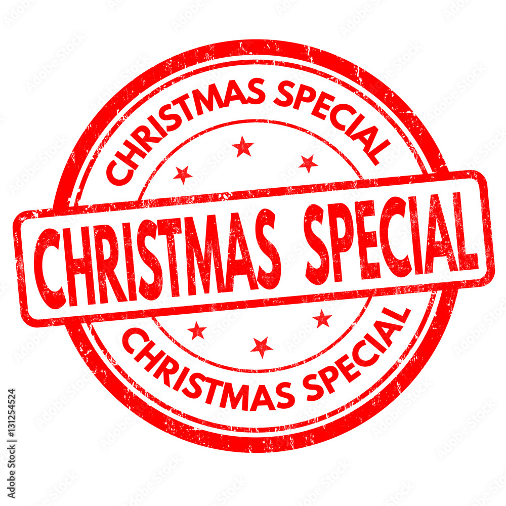 Christmas special sign or stamp Stock Vector | Adobe Stock