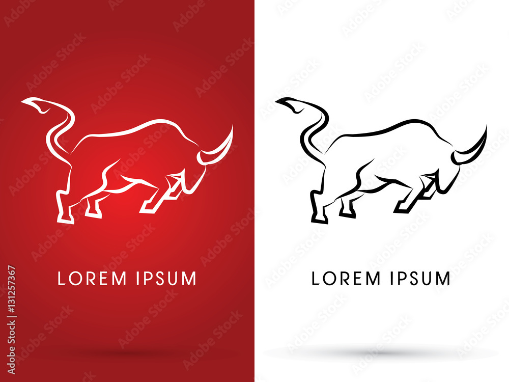 Bull fight icon outline graphic vector. vector de Stock | Adobe Stock