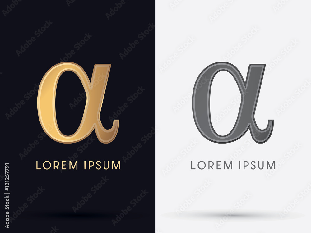 Alpha sign graphic vector. Stock Vector | Adobe Stock