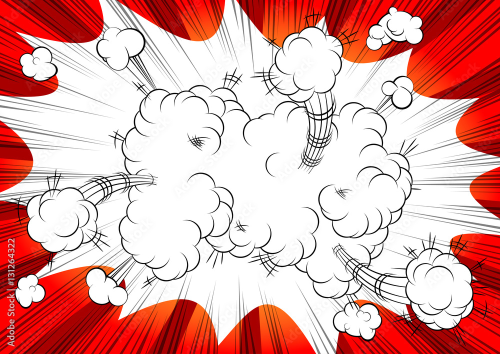 Colorful vector illustrated comic book style background. Stock Vector ...