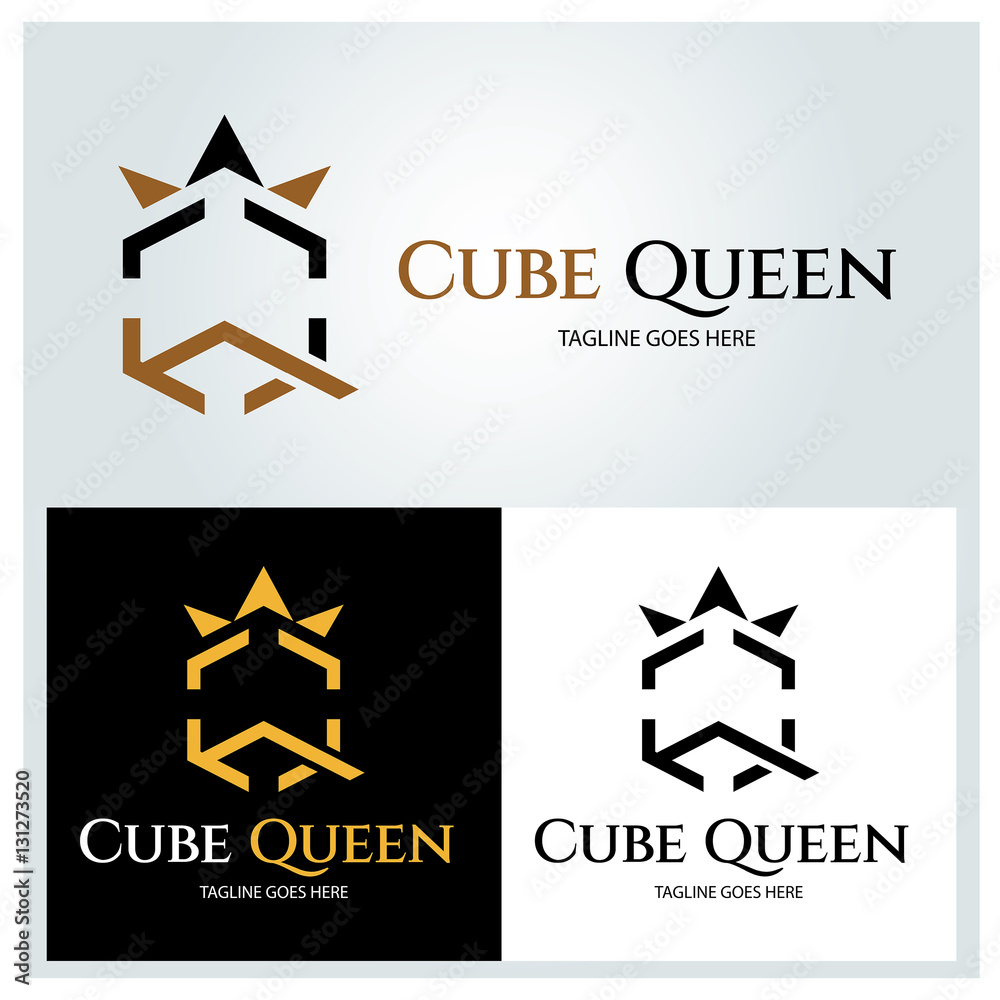 Cube queen logo design template ,Luxury logo design concept ,Letter Q ...