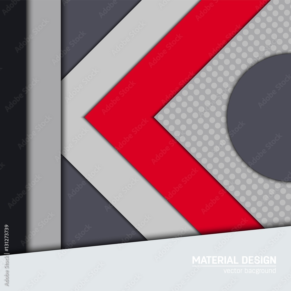 Vector material design background. Abstract creative concept layout ...