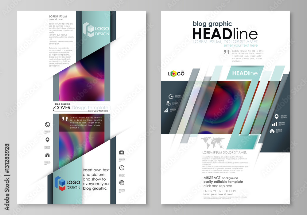 Blog graphic business templates. Page website template, easy editable ...