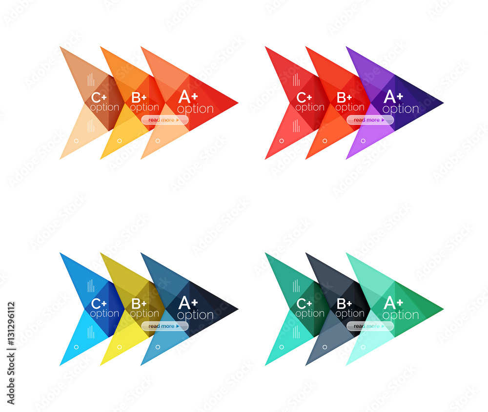 Vector colorful arrow option infographics templates set Stock Vector ...