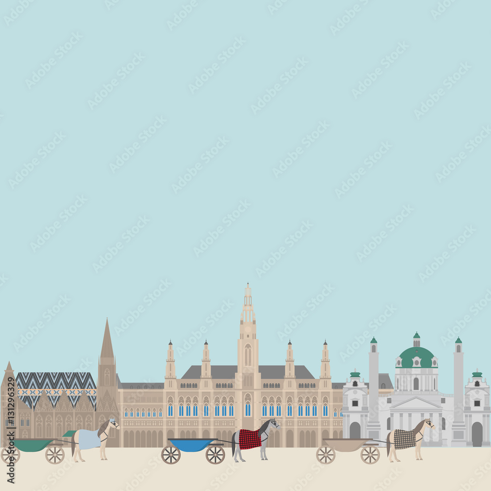 Austrian City sights in Vienna. Austria Landmark Travel And Journey ...