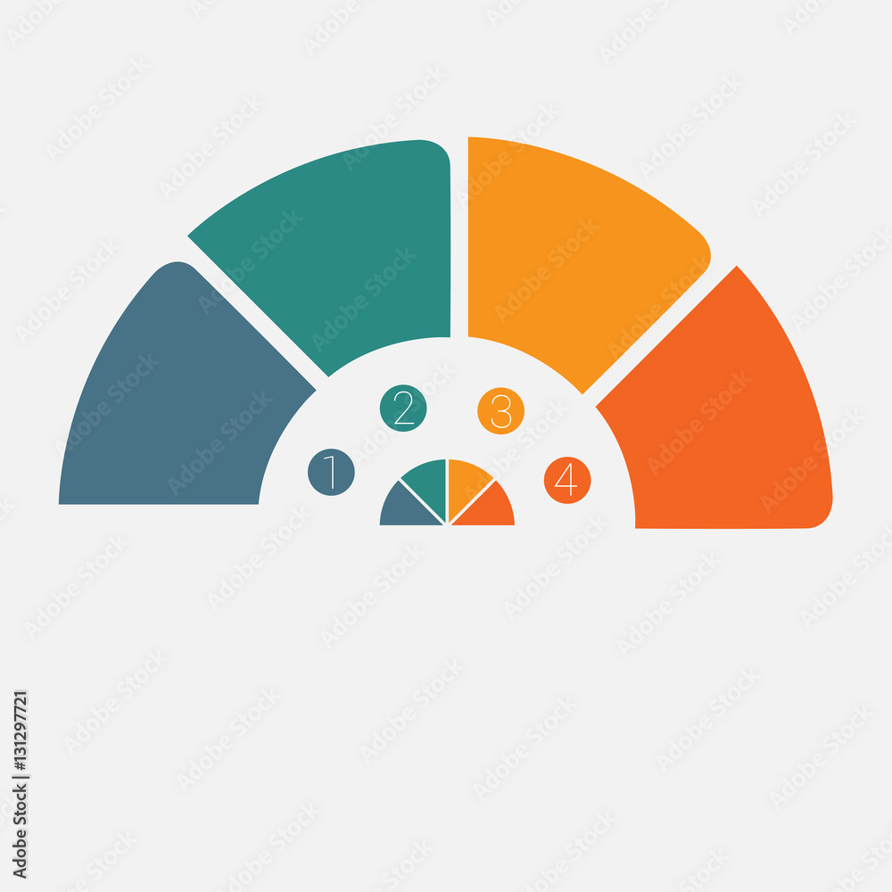 infographic on 4 positions Stock Illustration | Adobe Stock