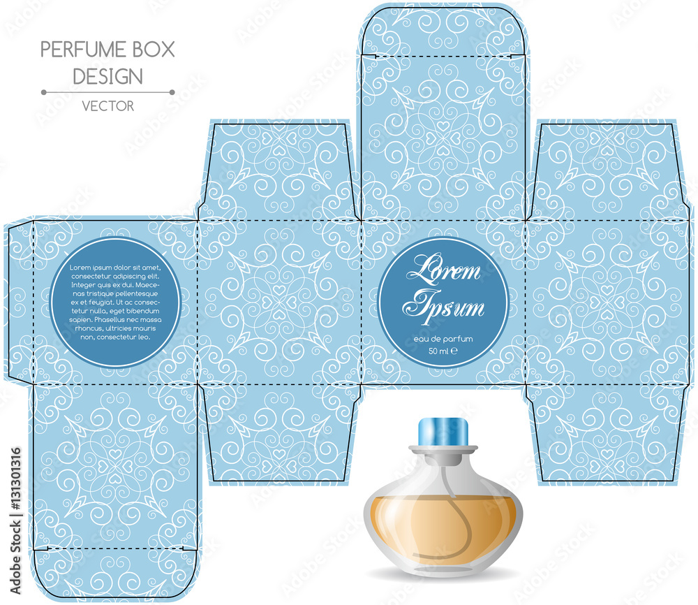 Perfume box design Stock Vector | Adobe Stock