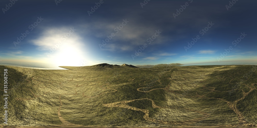 Environment map. HDRI map. Equirectangular projection. Spherical ...