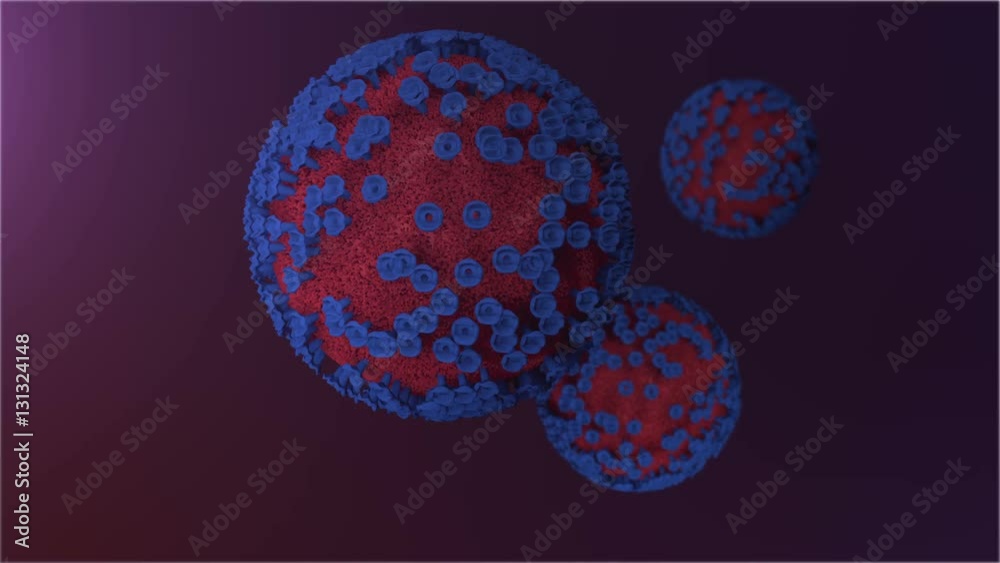 Virus of lassa fever disease. Animation of lassa virus illness floating ...