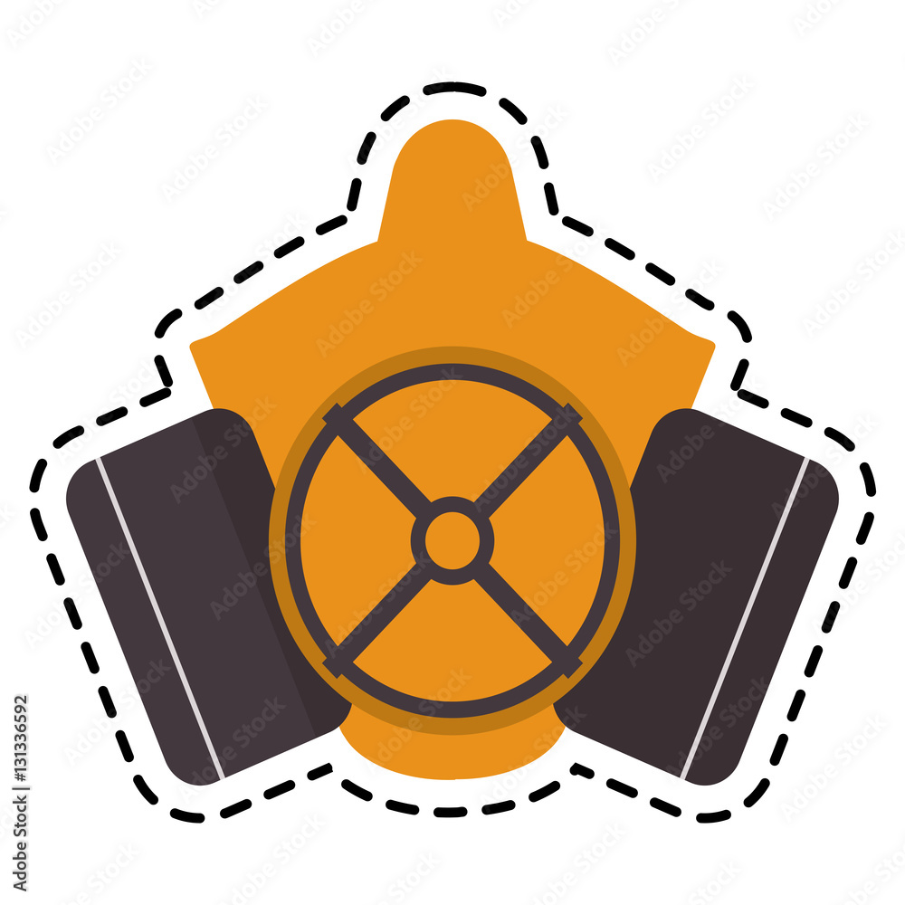 Mask icon. Industrial security safety and protection theme. Isolated ...