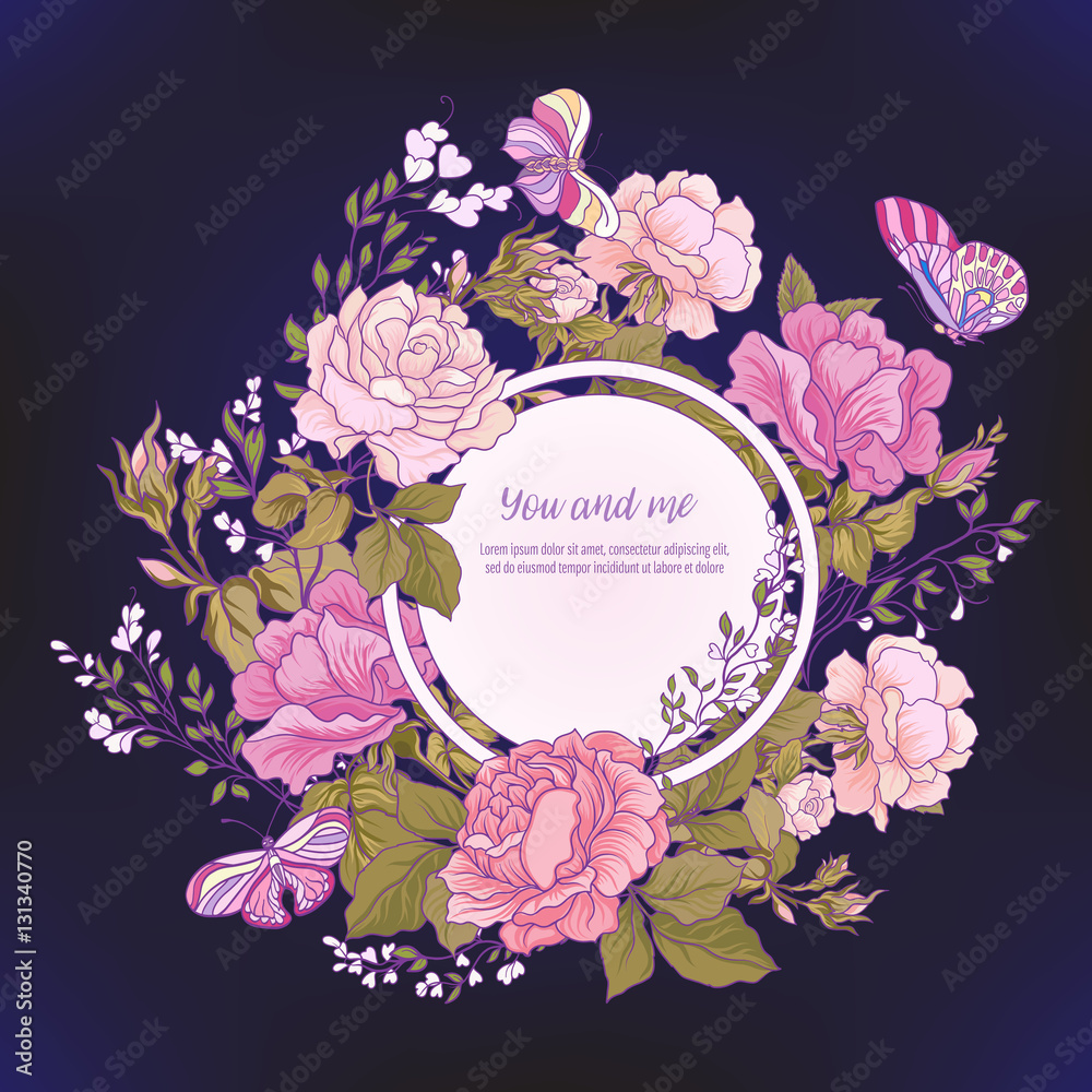 Rose flower background. Good for greeting card for birthday, inv Stock ...
