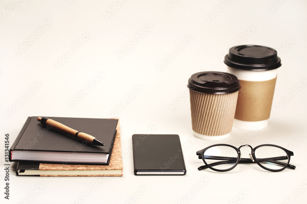 Stuff for office worker or businessmen Stock-Foto | Adobe Stock
