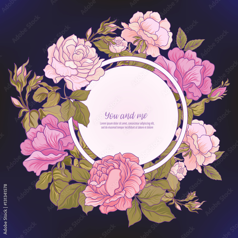 Rose flower background. Good for greeting card for birthday, inv Stock ...
