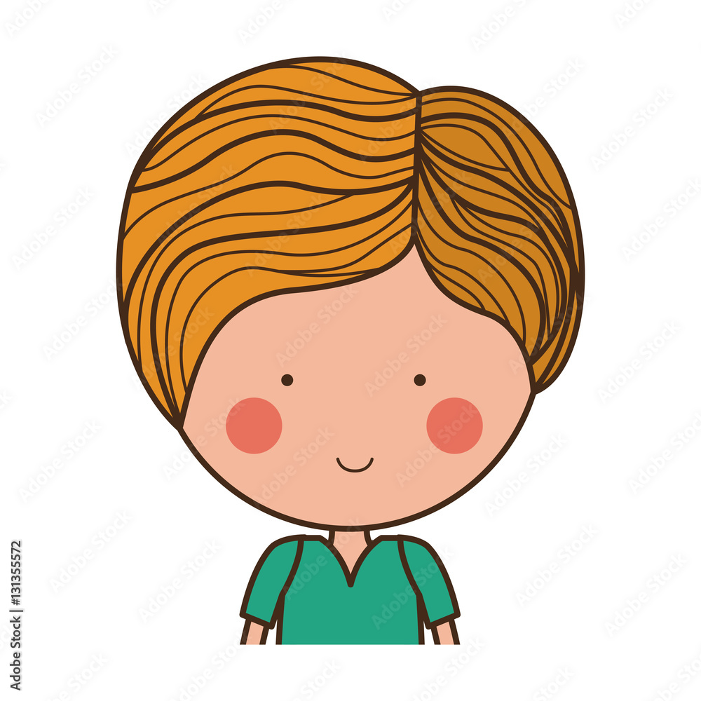 Boy cartoon icon. Kid childhood little and people theme. Isolated ...