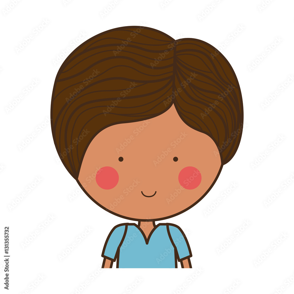 Boy cartoon icon. Kid childhood little and people theme. Isolated ...