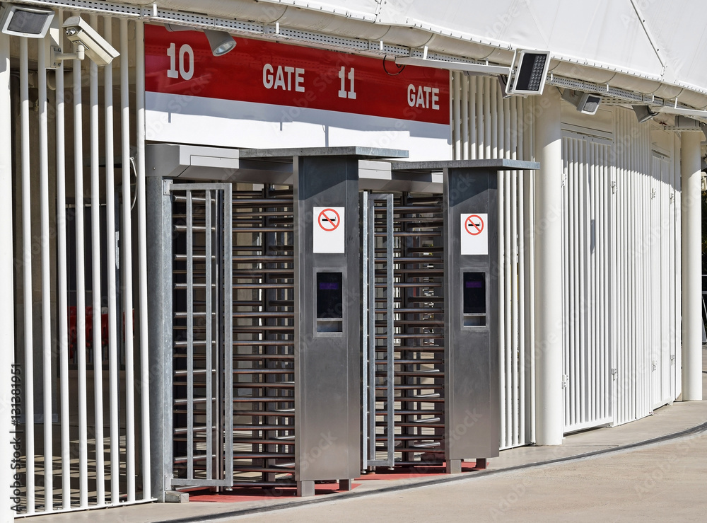 Entrance gate of the stadium Stock Photo | Adobe Stock