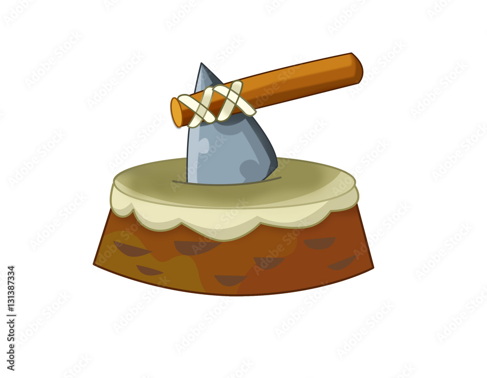 Cartoon indian axe - isolated tomahawk - illustration for children ...