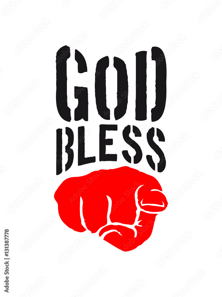 God bless you finger show hand funny god jesus logo design Stock イラスト ...